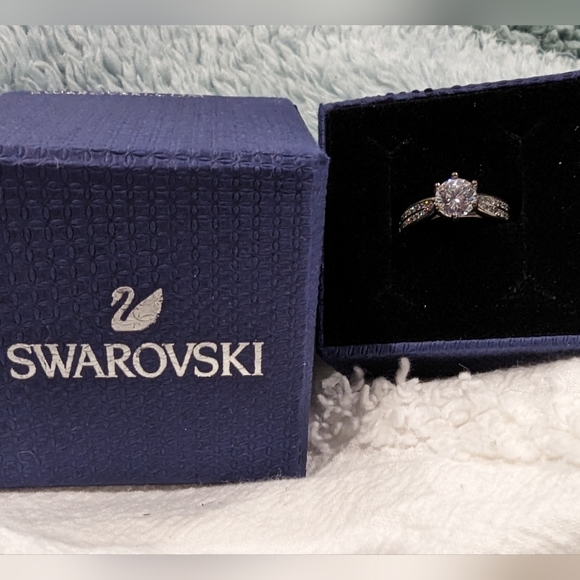 Swarovski | Jewelry | Swarovski Crystal Cz Solitaire Ring | Poshmark